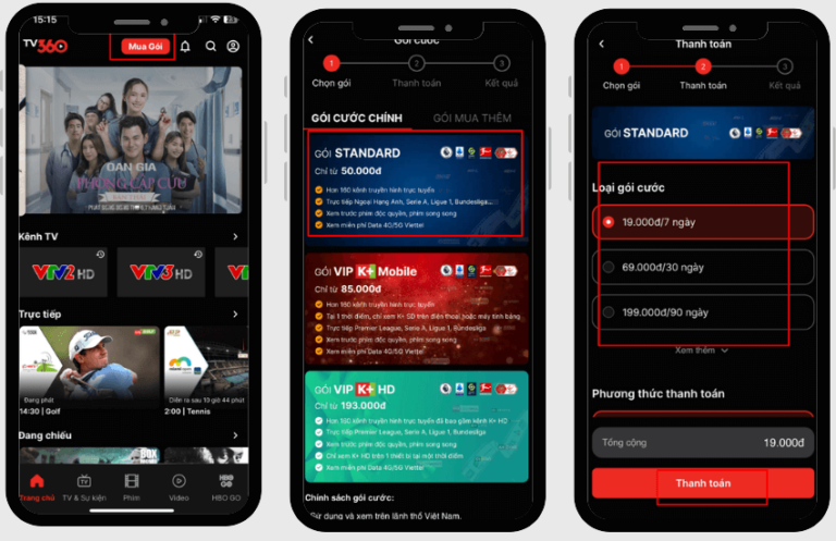 Gói Standard TV360 là gì? Mua gói Standard TV360 Viettel